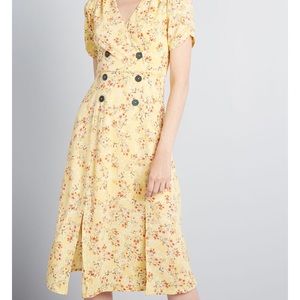 Modcloth | Dresses | Nwt Mod Cloth Floral Midi Dress | Poshmark